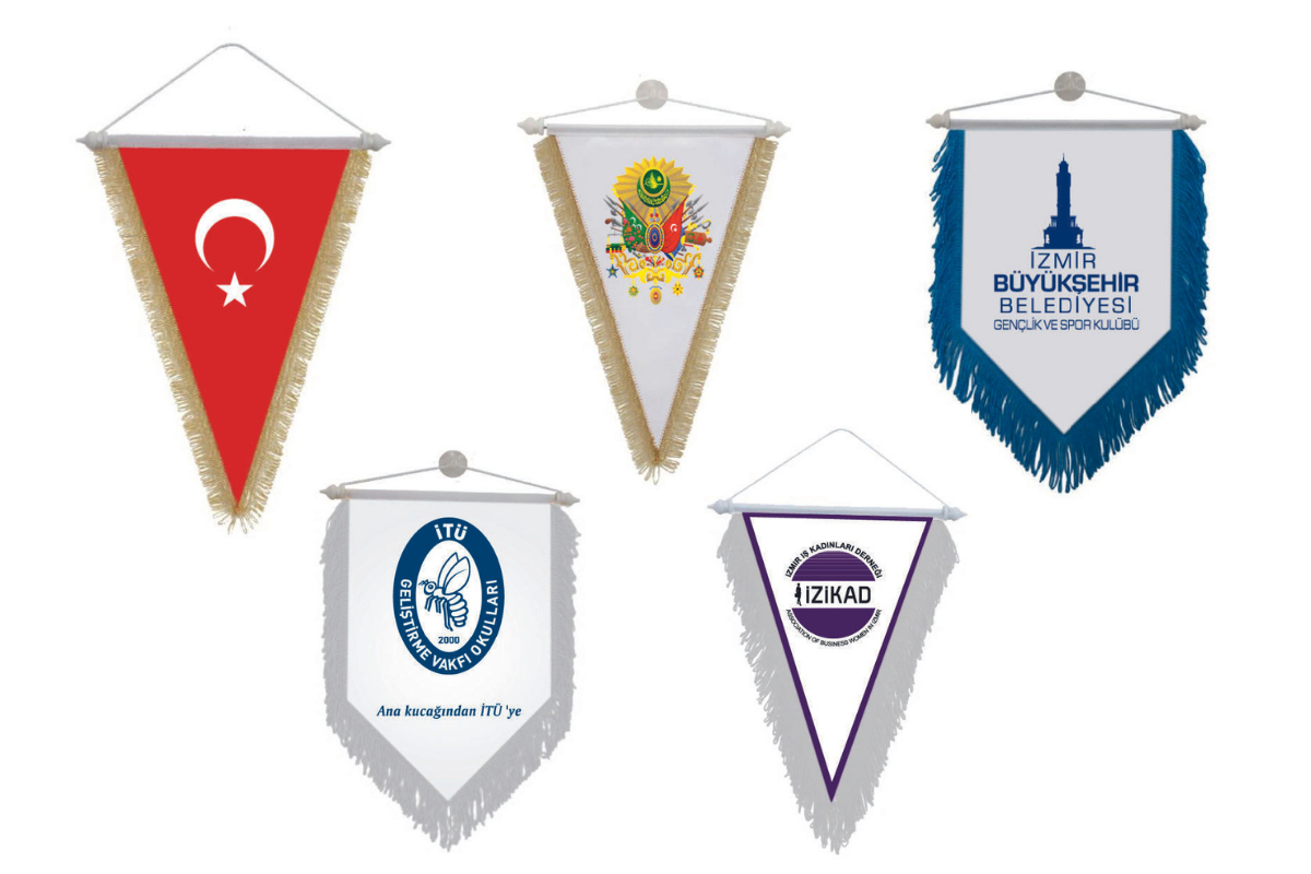 Püsküllü ve Nakışlı Süsleme Bayrakları - Buket Bayrak - Bağcılar - Güneşli